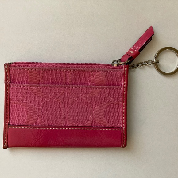 Coach | Accessories | Coach Mini Skinny Id Case In Signature Canvas ...